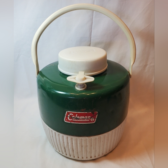 Coleman | Dining | Coleman Vtg 98s Green White Distressed 1 Gallon ...